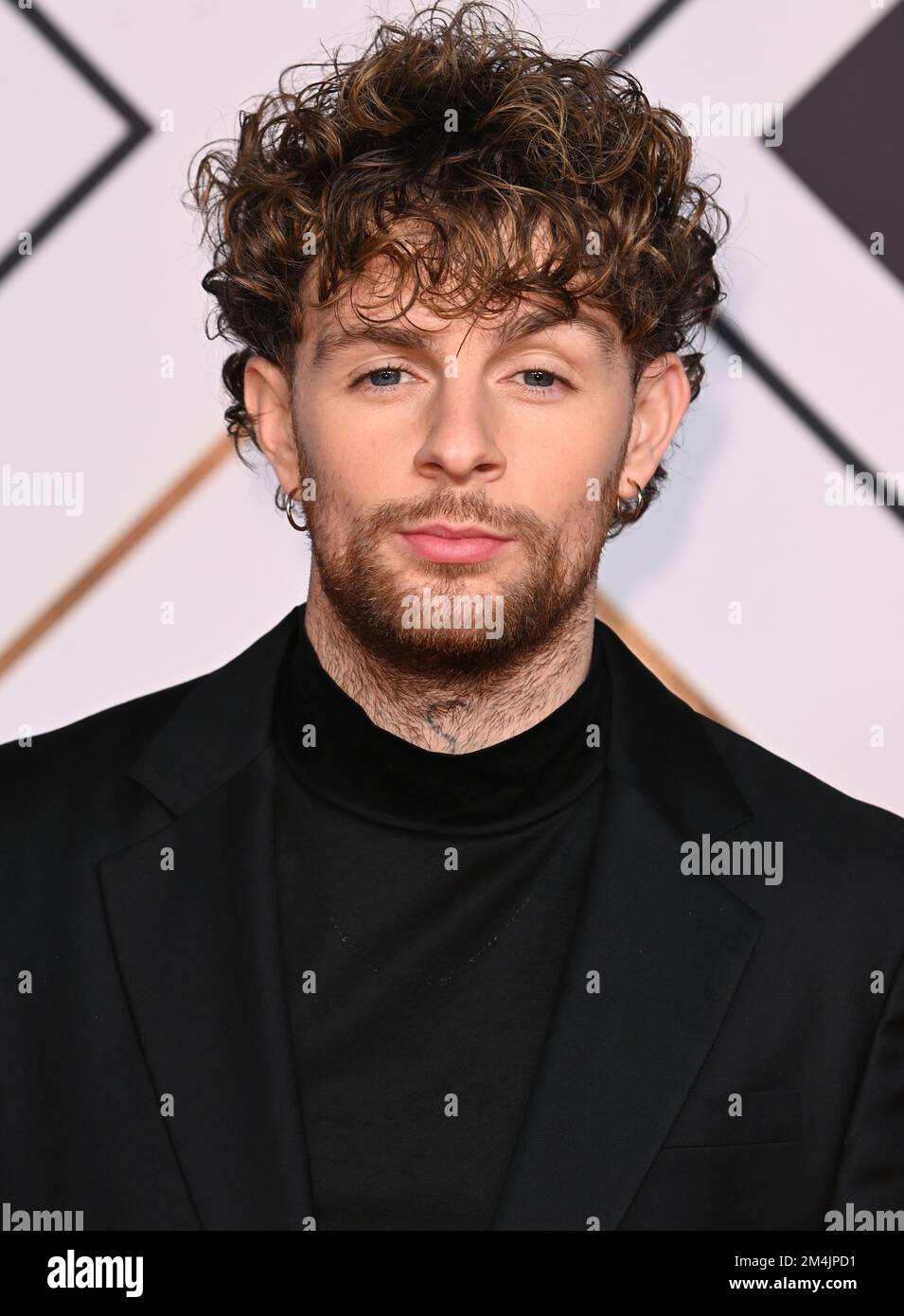 December 21st, 2022, London, UK. Tom Grennan arriving at the BBC Sports ...