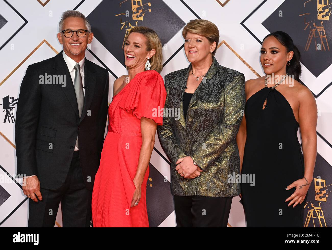 December 21st, 2022, London, UK. Gary Lineker, Gabby Logan, Clare ...