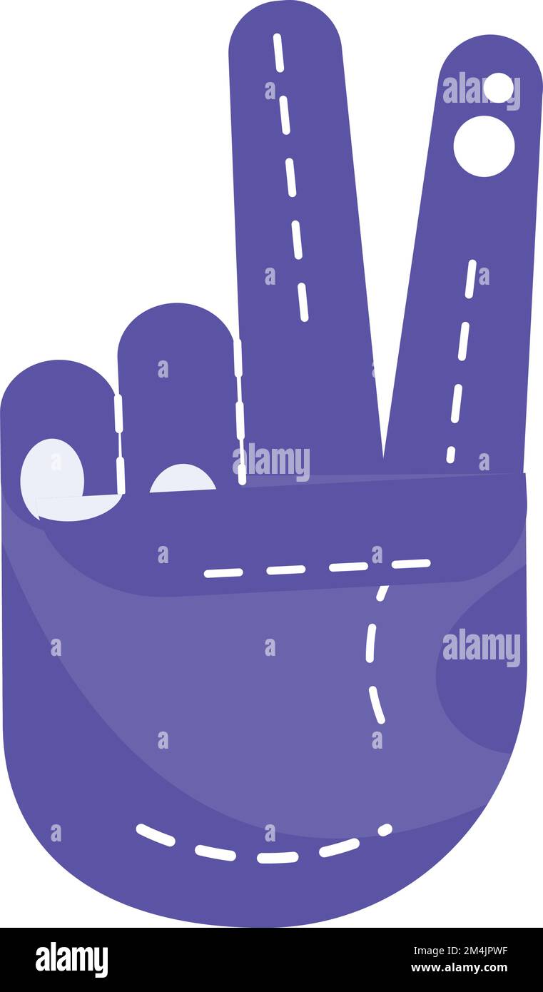 Isolated purple hand gesture icon Vector Stock Vector Image & Art - Alamy