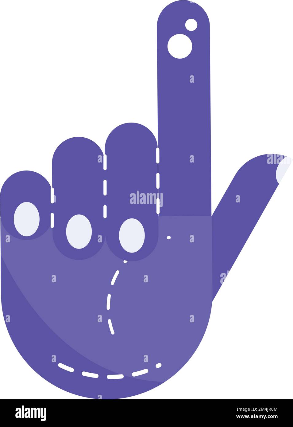 Isolated purple hand gesture icon Vector Stock Vector Image & Art - Alamy