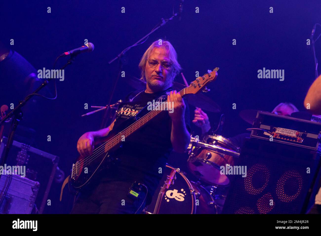 Bergamo, Italy. 21st Dec, 2022. Massimo Vecchi of Nomadi in Creberg ...