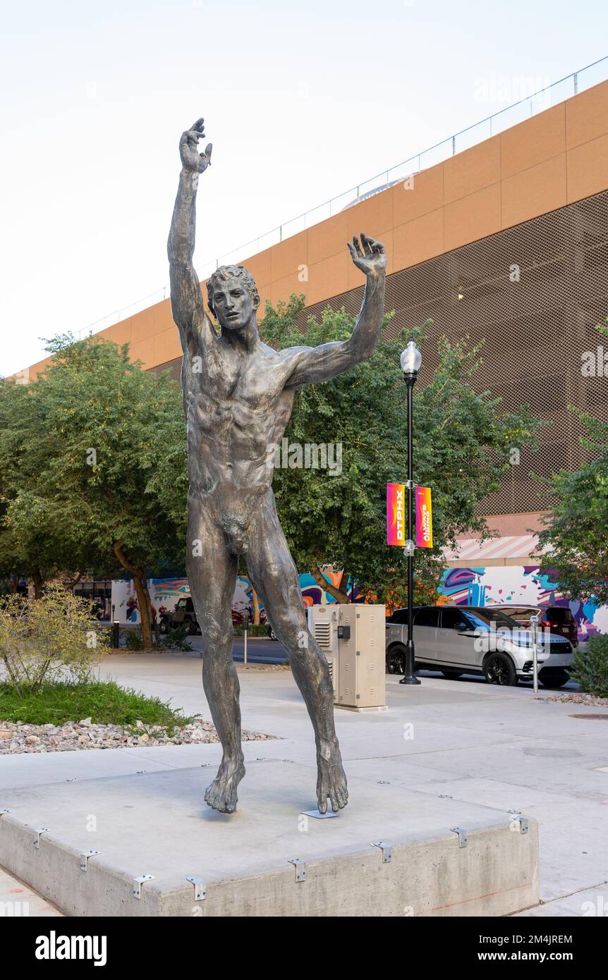 Phoenix, AZ - Nov. 12, 2022: "Full Life Reach aka Bruce" bronze ...