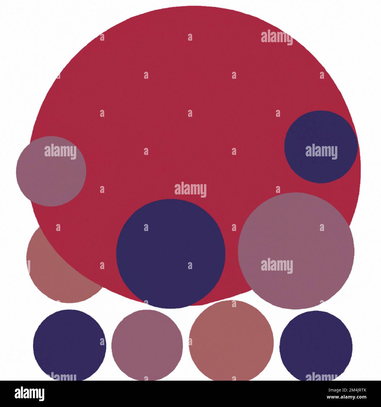 Trendy graphic illustration with an elegant muted red color palette ...