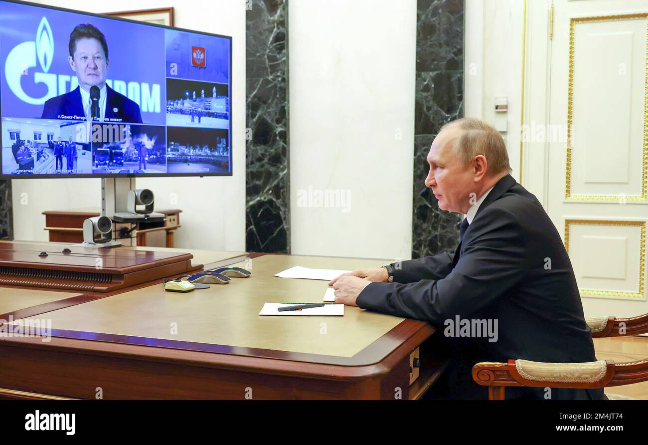 Russian President Vladimir Putin attends launch ceremony of the Kovykta ...