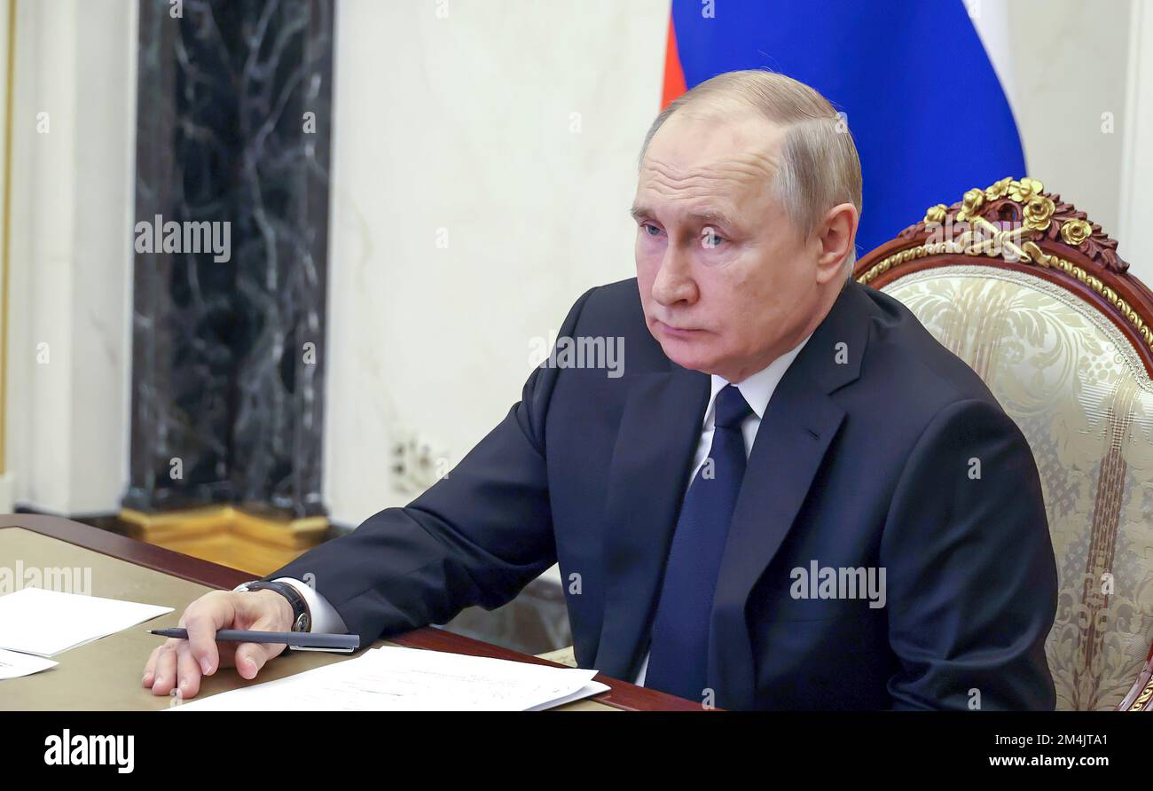 Russian President Vladimir Putin attends launch ceremony of the Kovykta ...