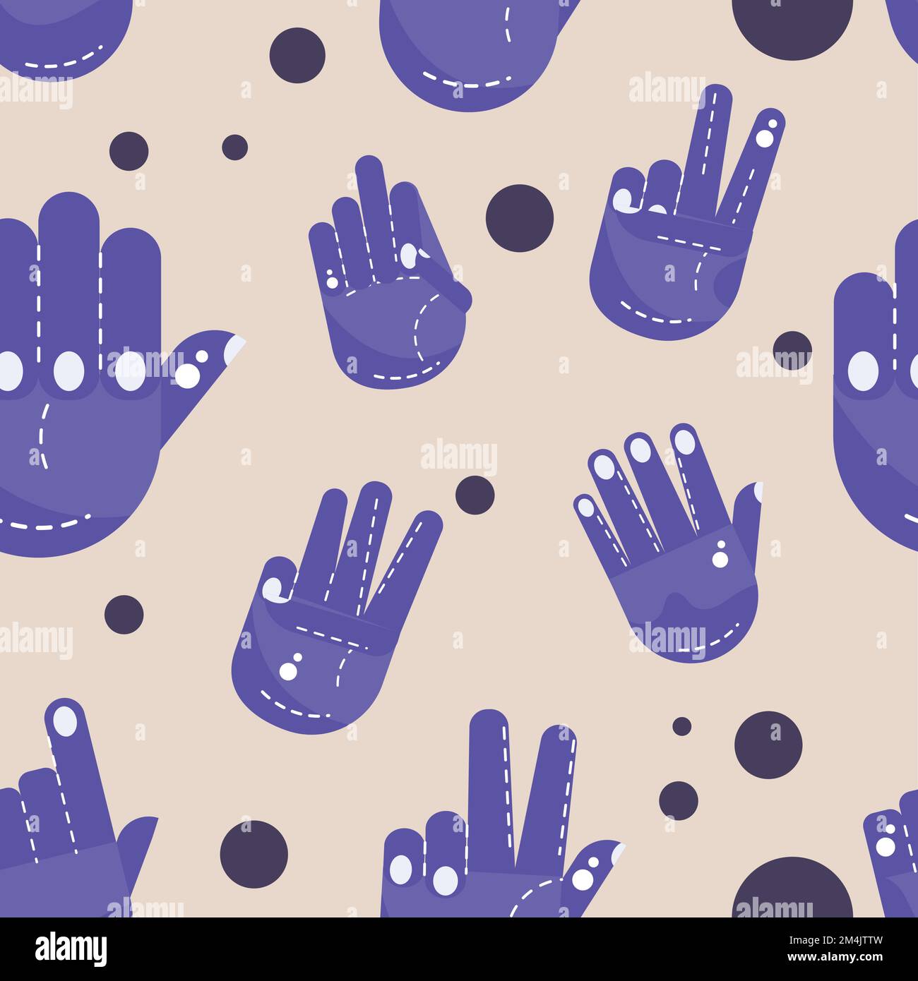 Seamless pattern background with different hand gesture icons Vector Stock Vector Image & Art ...