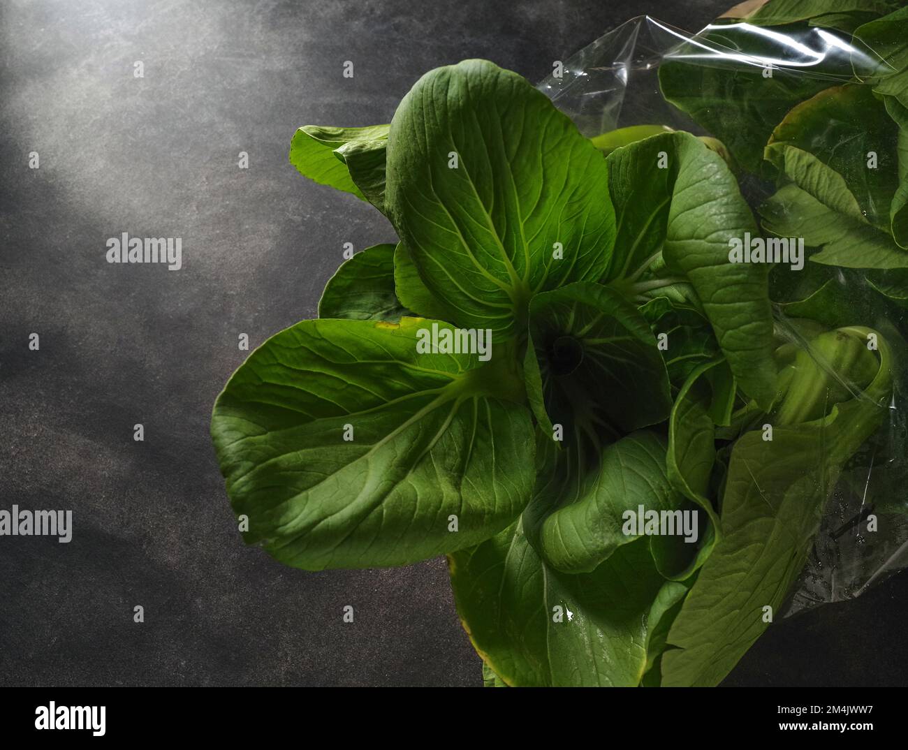 Green Pakchoi in a plastic bag Stock Photo - Alamy