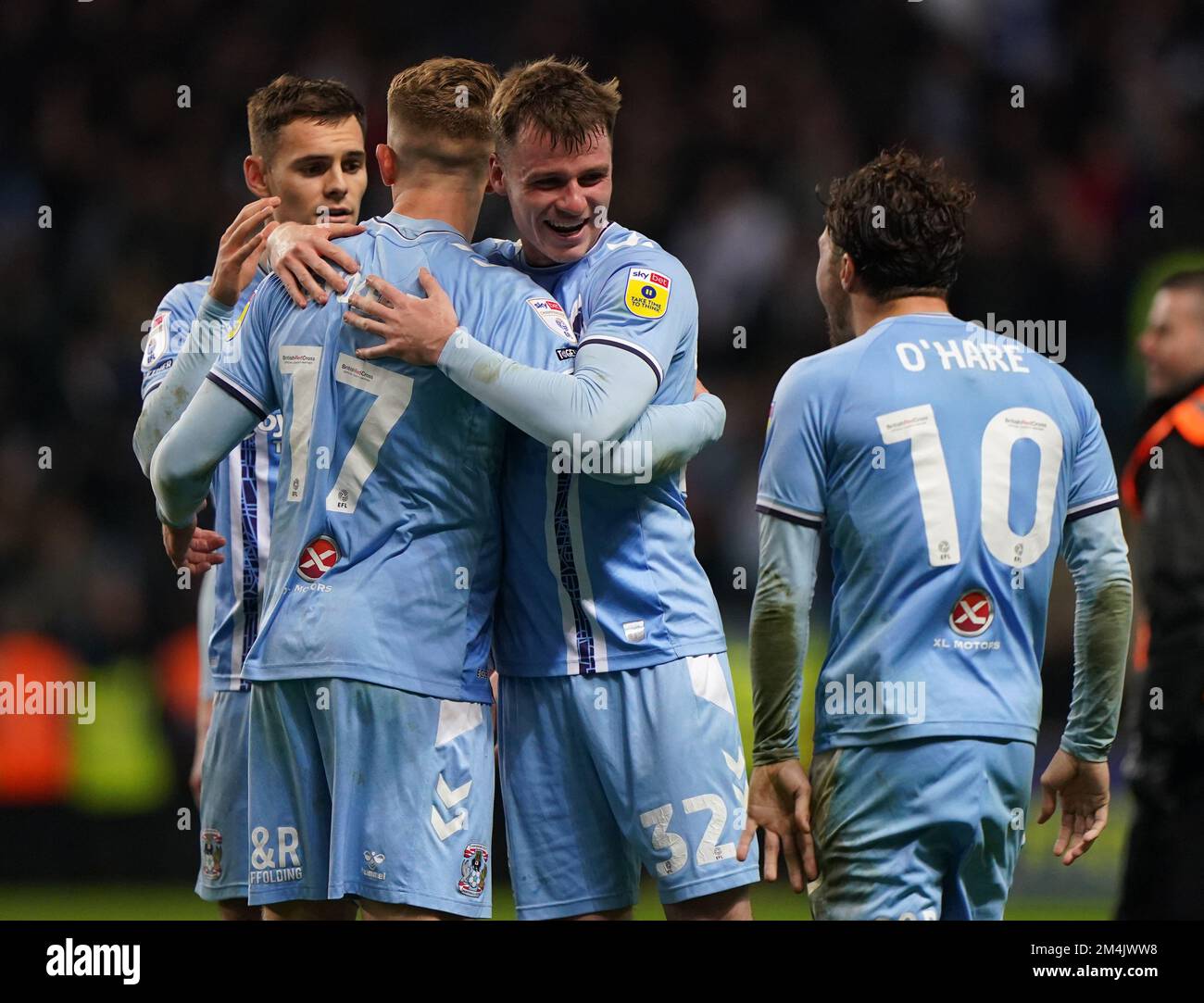 Left to right, Coventry City's Michael Rose, Viktor Gyokeres, Jack ...