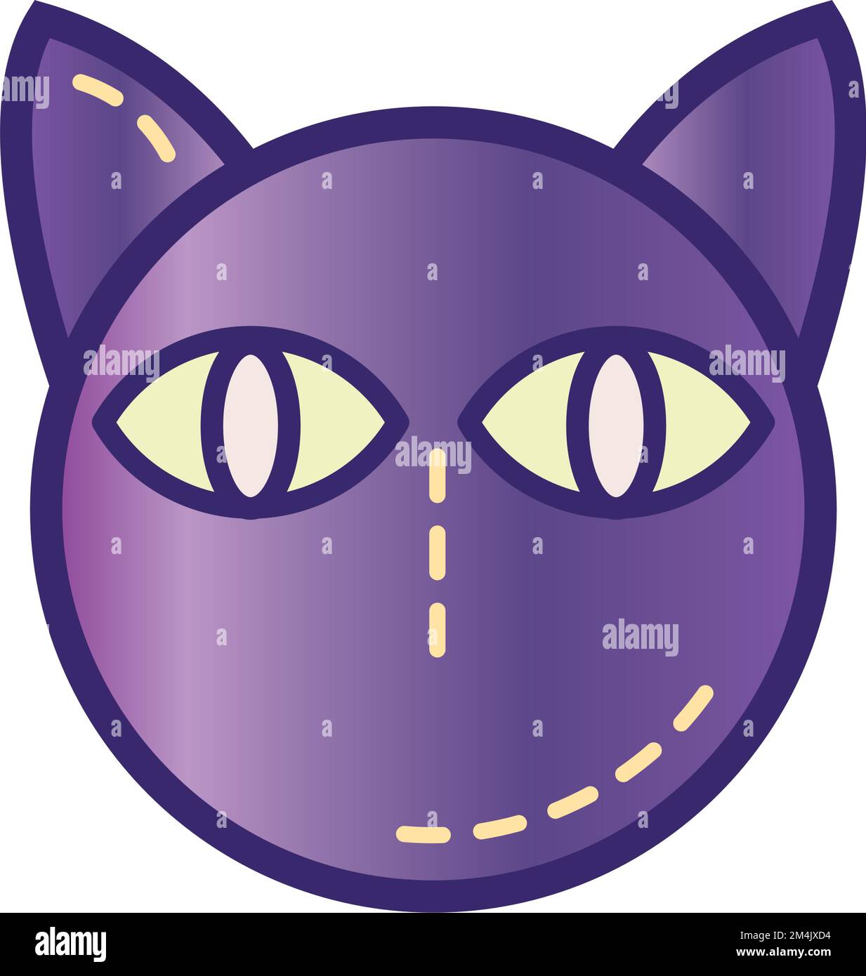 Isolated colored black cat avatar magic icon Vector Stock Vector Image ...