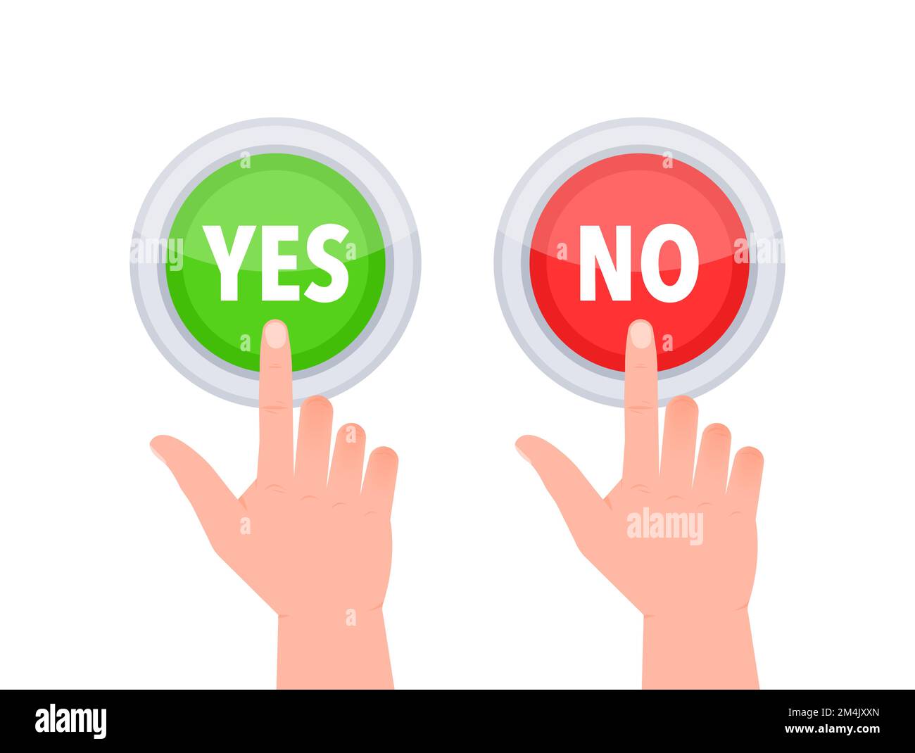 Yes and No button. Approved and Rejected. Yes no in speech bubble. Check marks Stock Vector ...