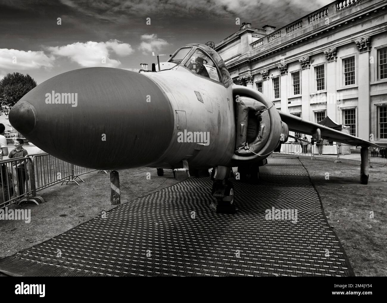 Hawker Harrier on display in Greenwhich Stock Photo - Alamy