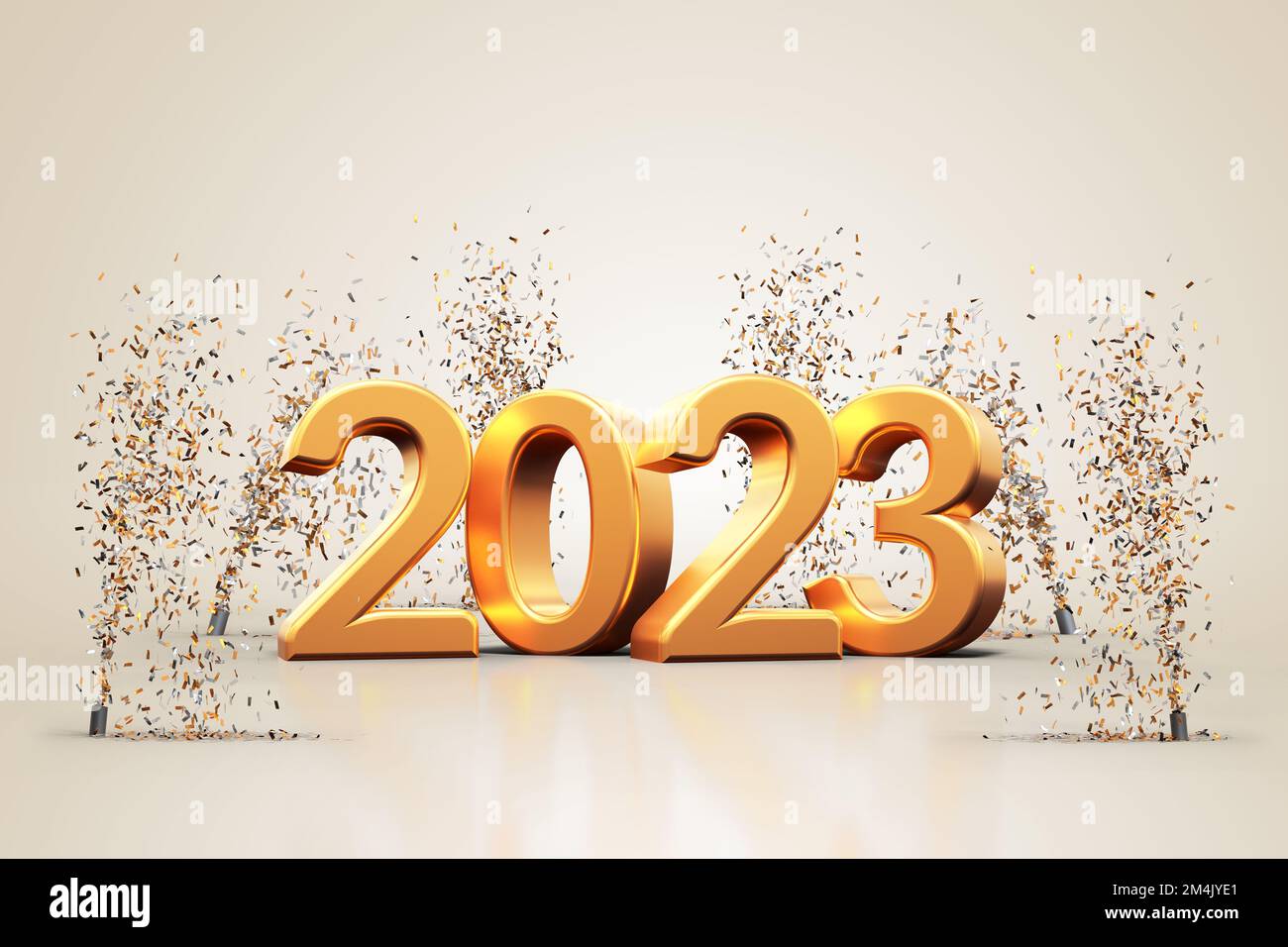 2023 title celebration bright background - 3d rendering Stock Photo - Alamy