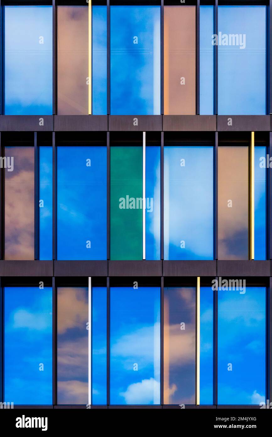 Windows office building architecture in Dublin Stock Photo - Alamy