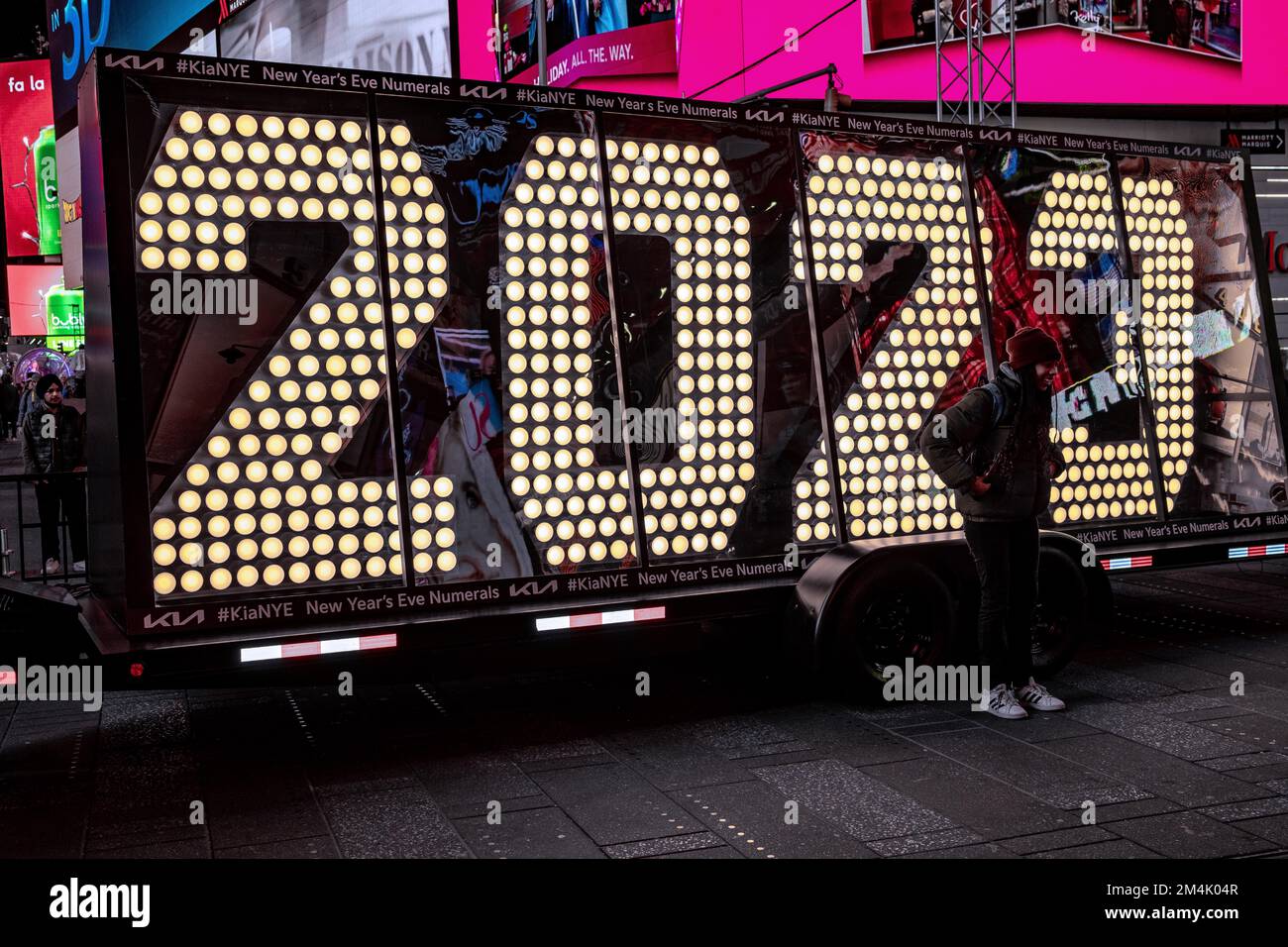 New York, New York, USA. 21st Dec, 2022. New Year 2023 numerals were ...