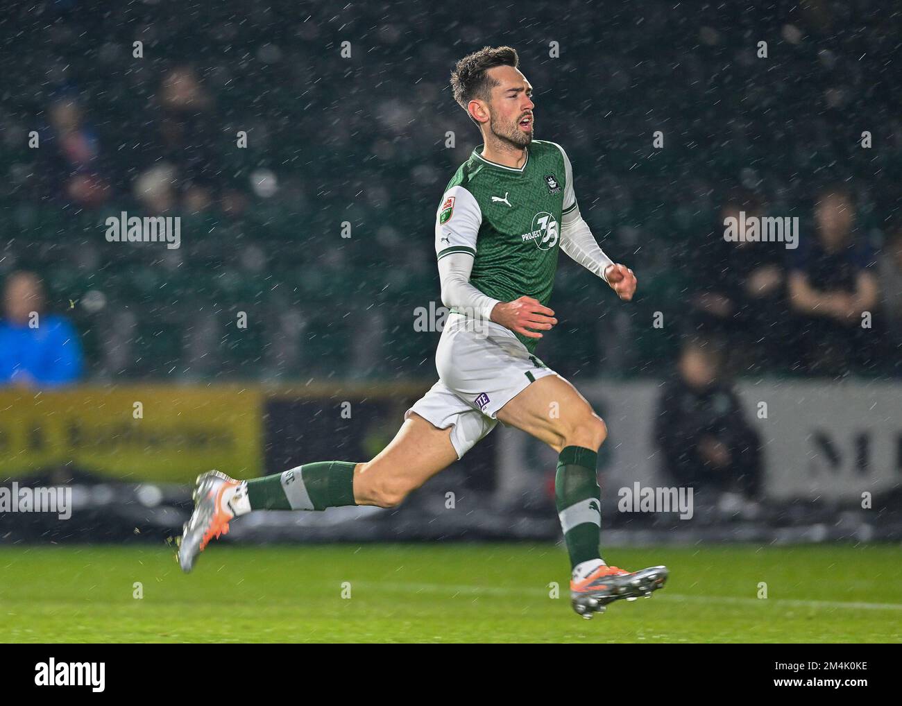 Plymouth Argyle forward Ryan Hardie (9) during the Papa John's Trophy ...