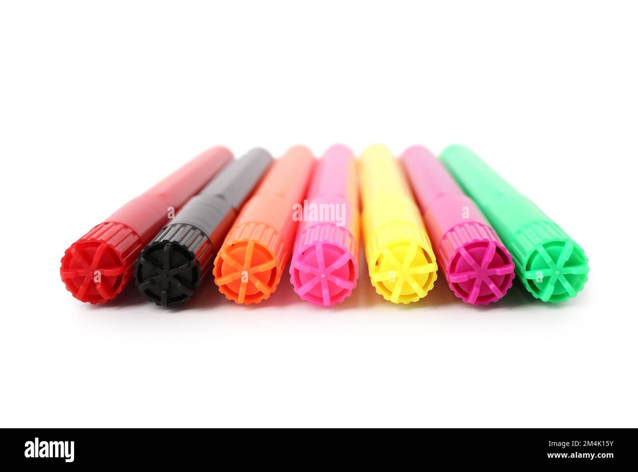 Colorful felt-tip pens isolated on white background Stock Photo - Alamy