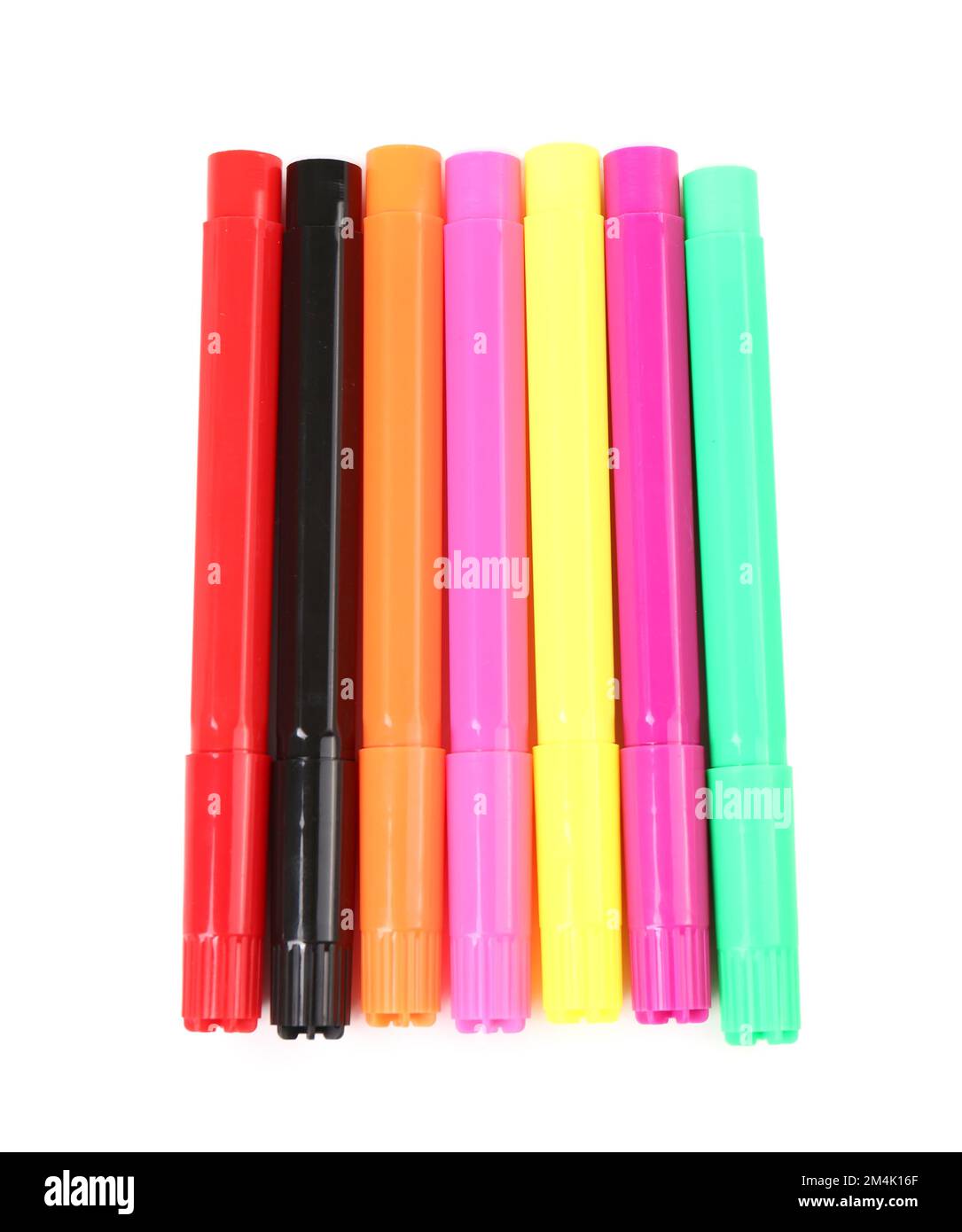 Colorful felt-tip pens isolated on white background Stock Photo - Alamy