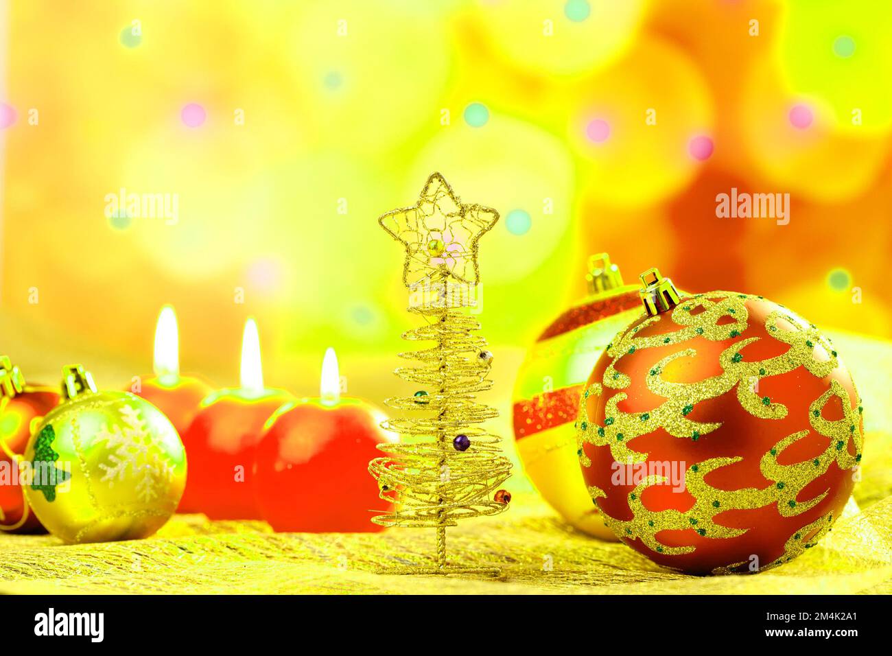 Christmas theme decorations example Stock Photo - Alamy