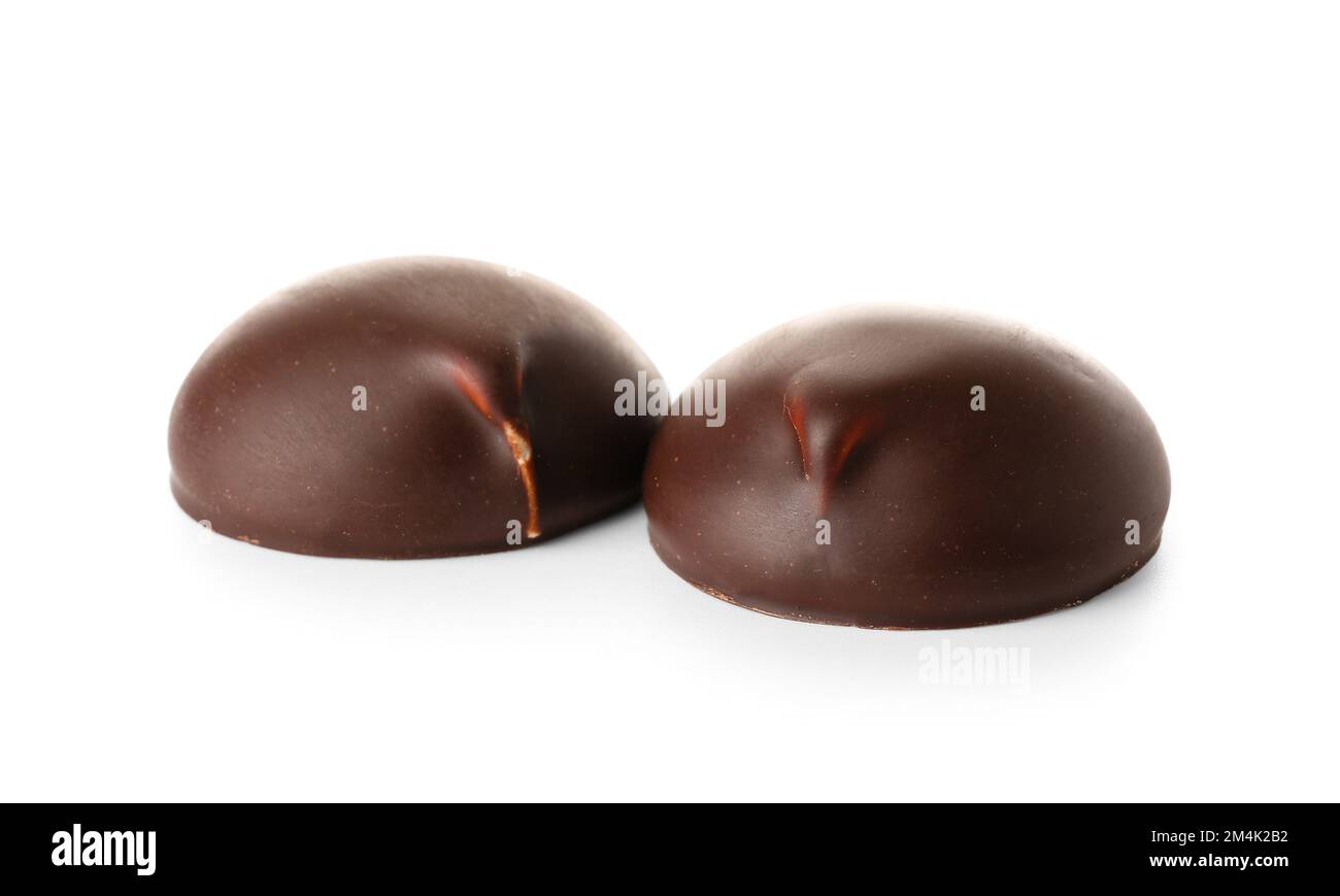 Delicious bird's milk candies on white background Stock Photo - Alamy