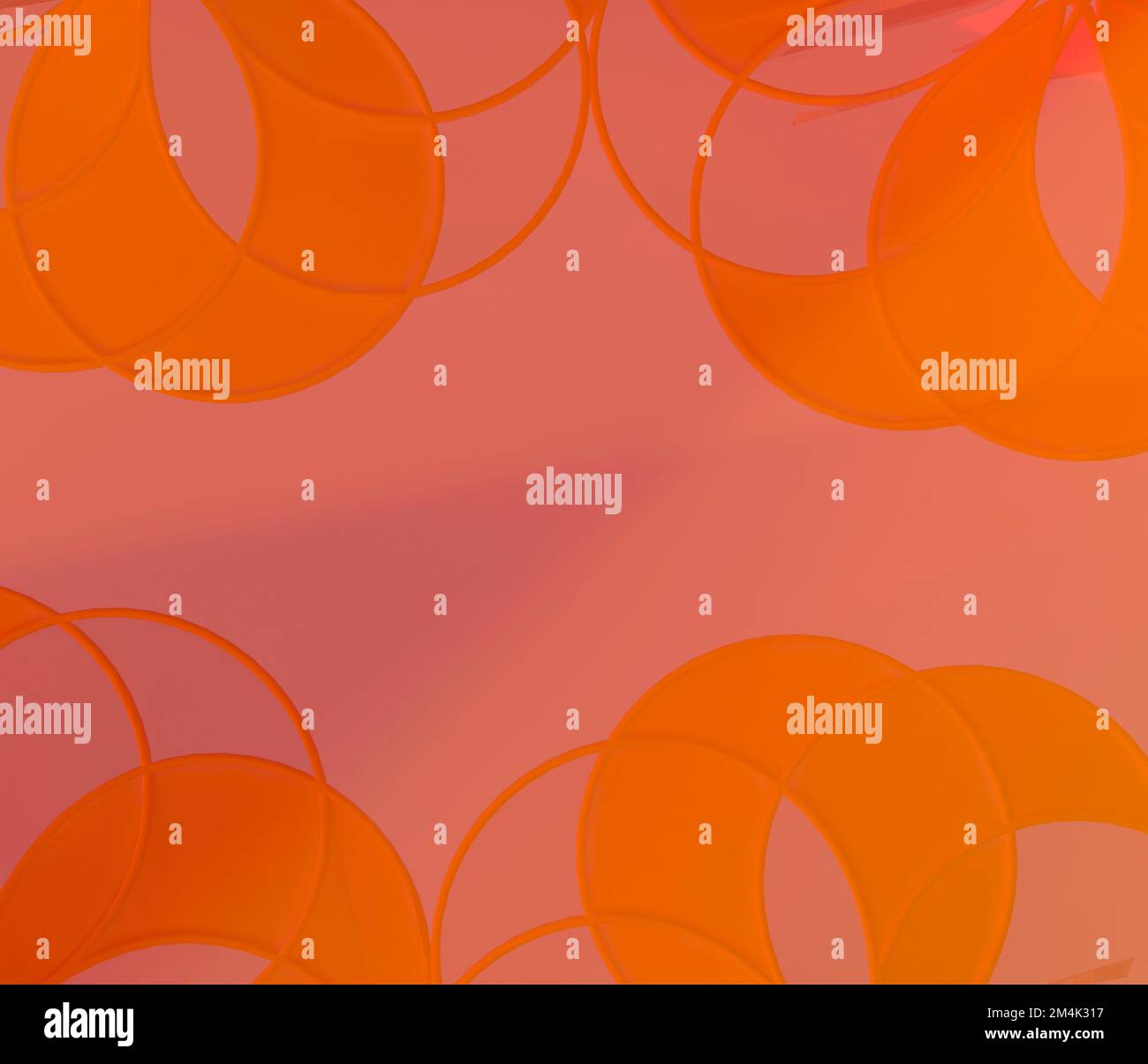 background with faint oval lines in red-orange hues. 3d rendering Stock ...