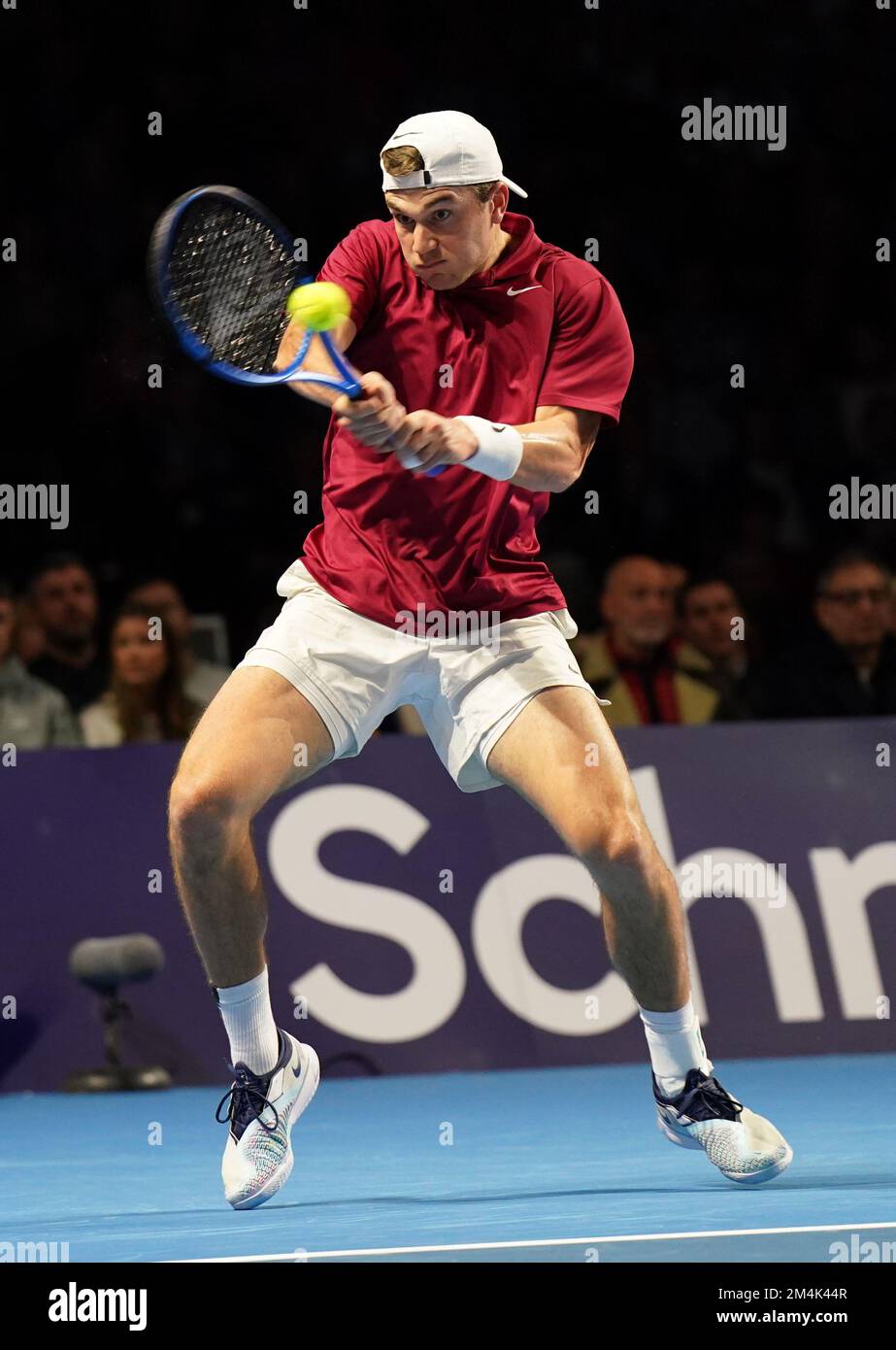 England’s Jack Draper during his match against Scotland’s Andy Murray ...