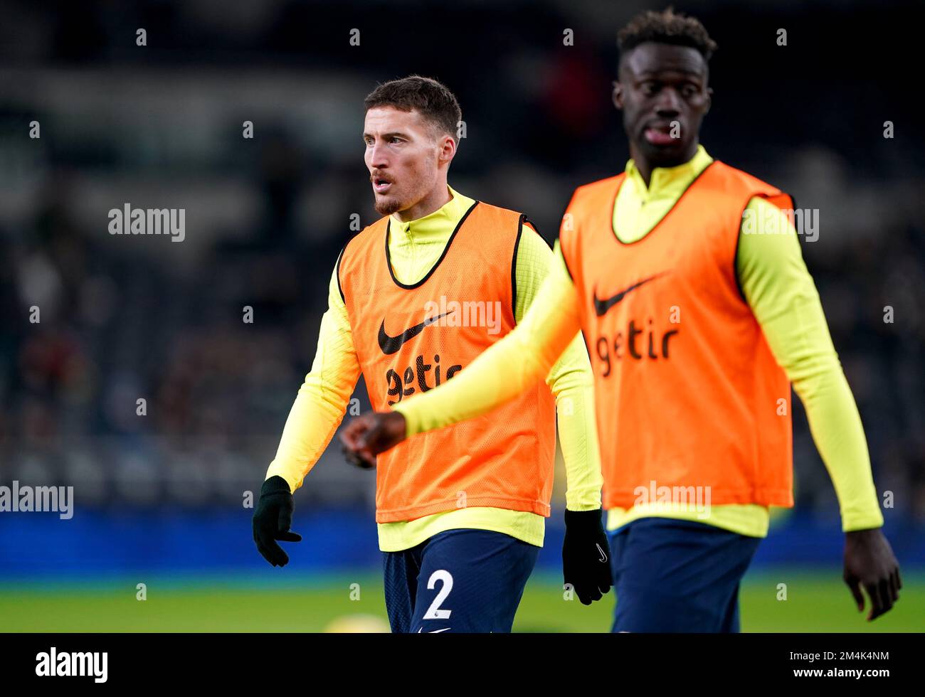 Tottenham Hotspur's Matt Doherty (left) warms up ahead of a friendly ...