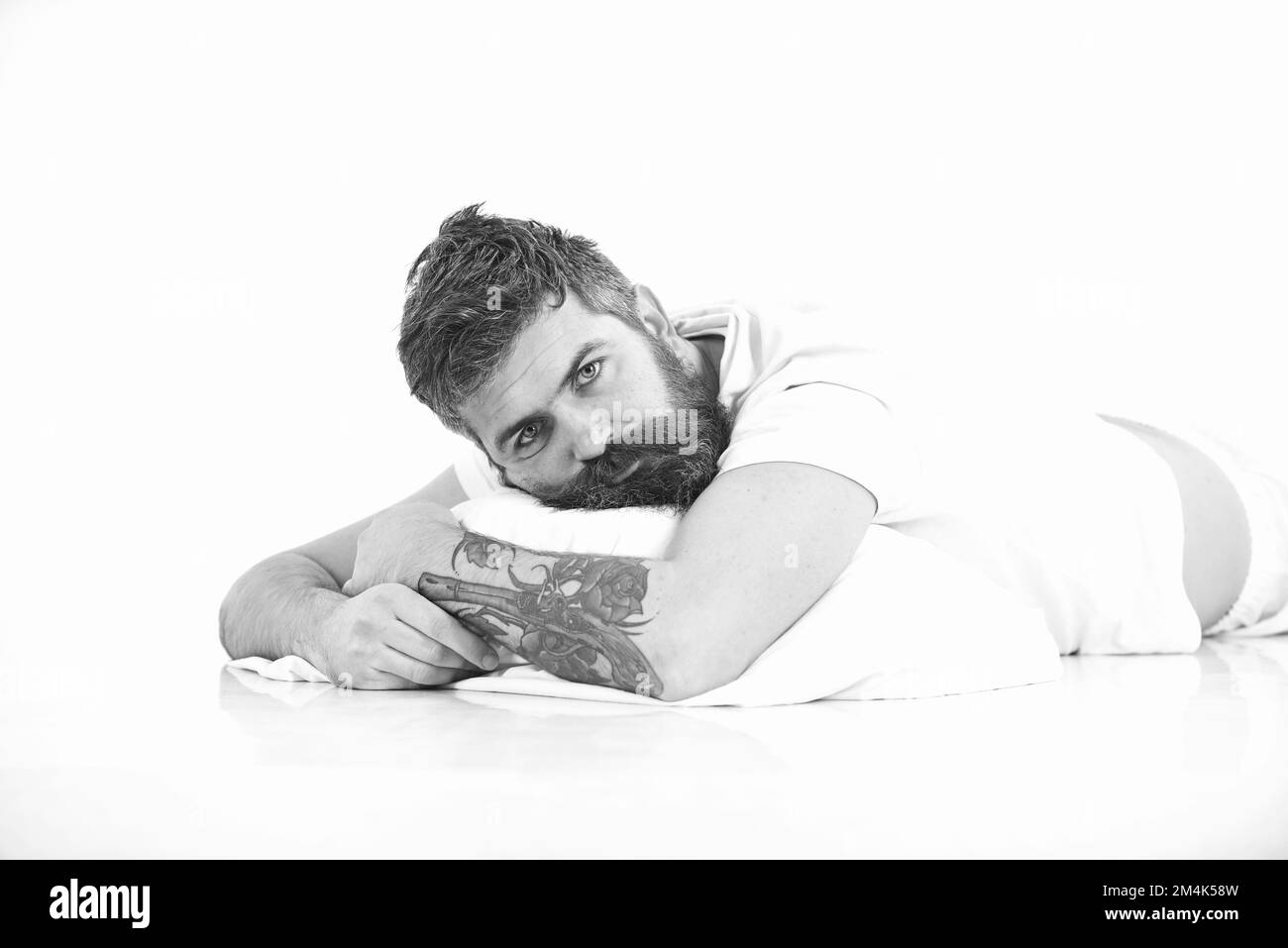 Hipster guy tattoo Black and White Stock Photos & Images - Alamy