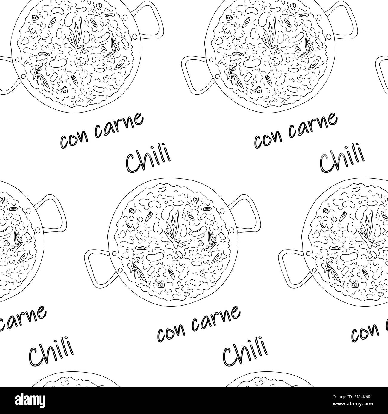 Chili Con Carne With Beans Stock Vector Images Alamy