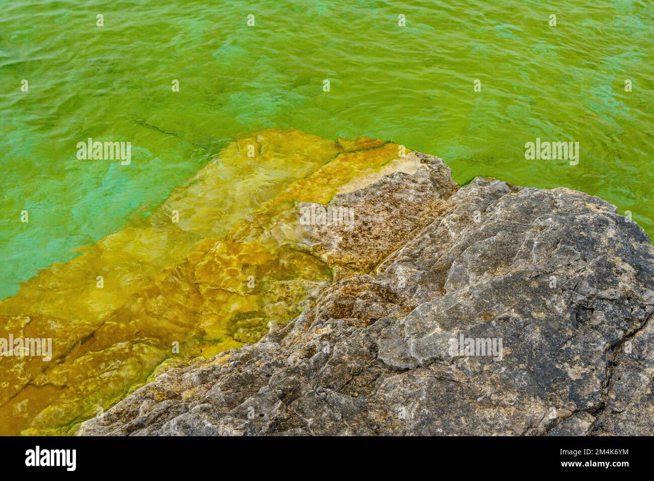 Lake Huron shoreline, submerged rocks at Halfway Log Dump, Bruce ...