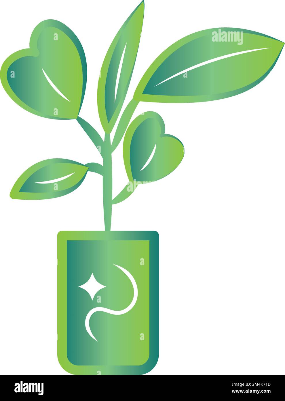 Isolated green indoor plant icon Vector Stock Vector Image & Art - Alamy