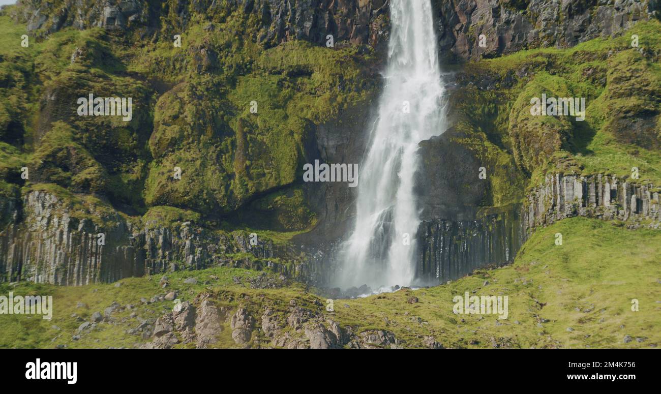 Beautiful Bjarnarfoss waterfall cascade in eastern Iceland Epic scene ...