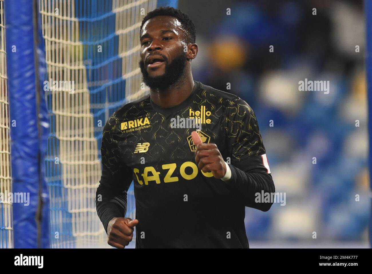 December 21, 2022, Napoli, Italy: Jonathan Bamba of Lille celebrates ...