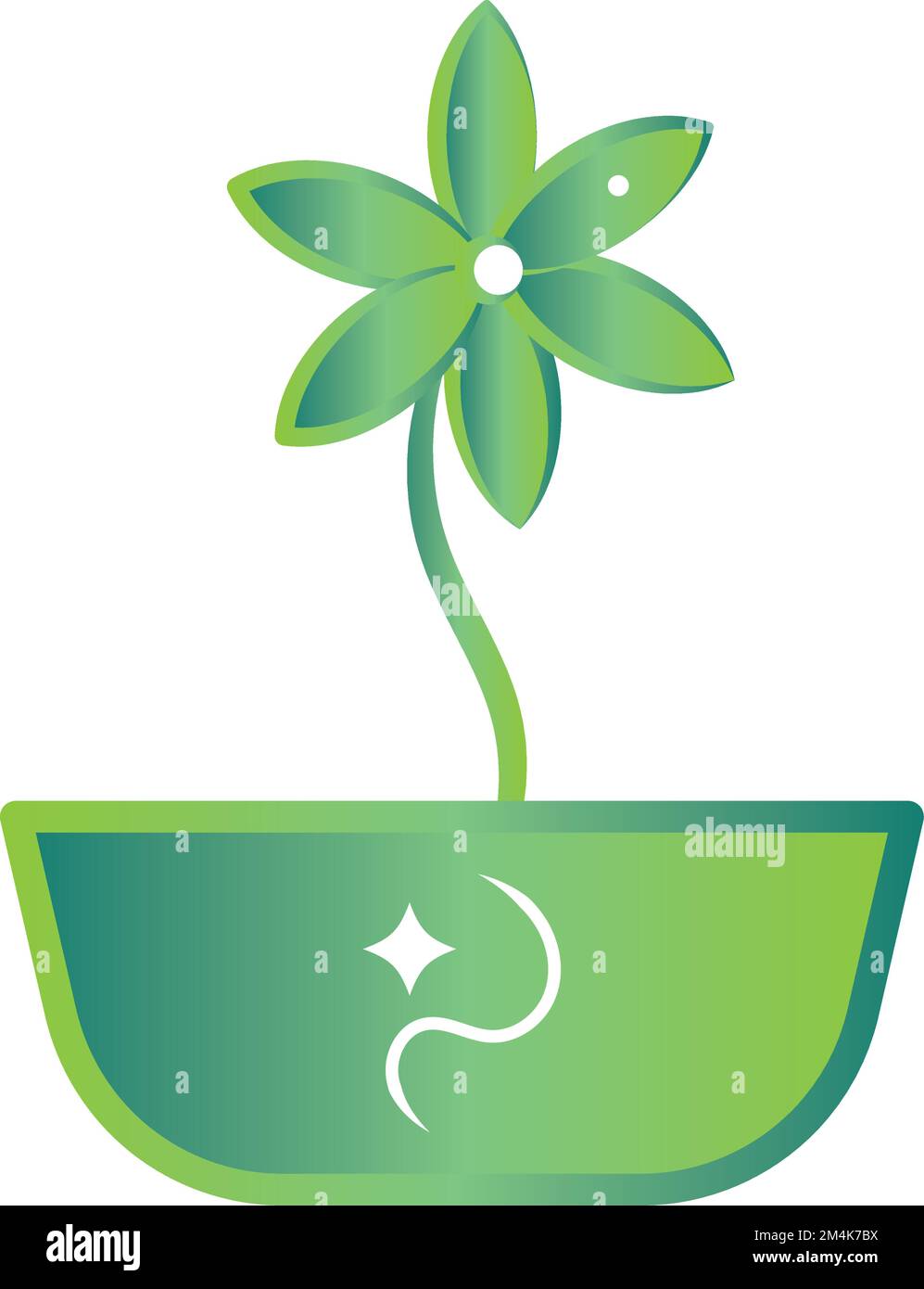 Isolated green indoor plant icon Vector Stock Vector Image & Art - Alamy