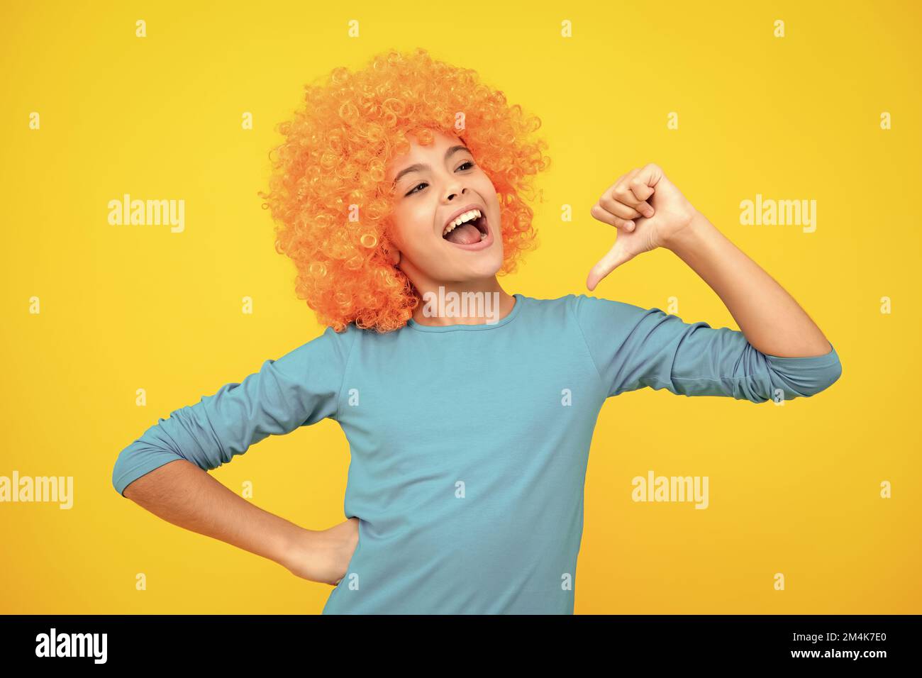 Close Up Portrait Of The Cute Clown Girl Excited Teenager Glad Amazed And Overjoyed Emotions