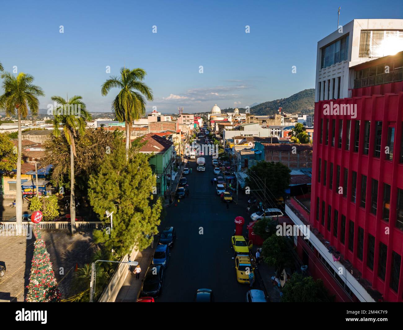 Beautiful aerial view of the City of San Salvador, capital of El ...