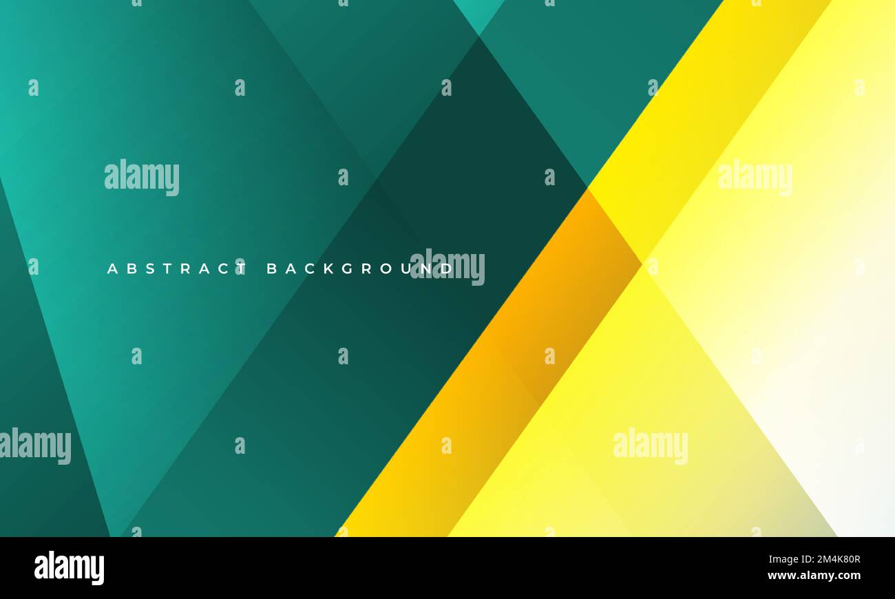 Green and yellow abstract modern banner with geometric shapes. Colored ...