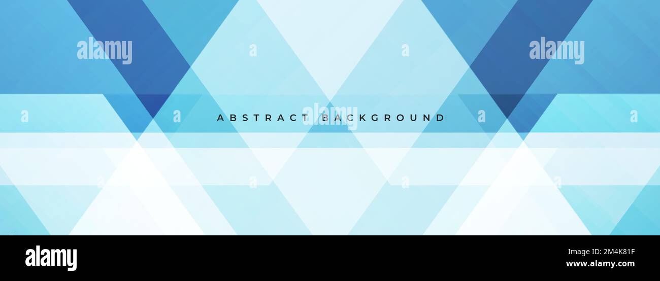 Light blue modern abstract wide banner with geometric shapes. Blue ...