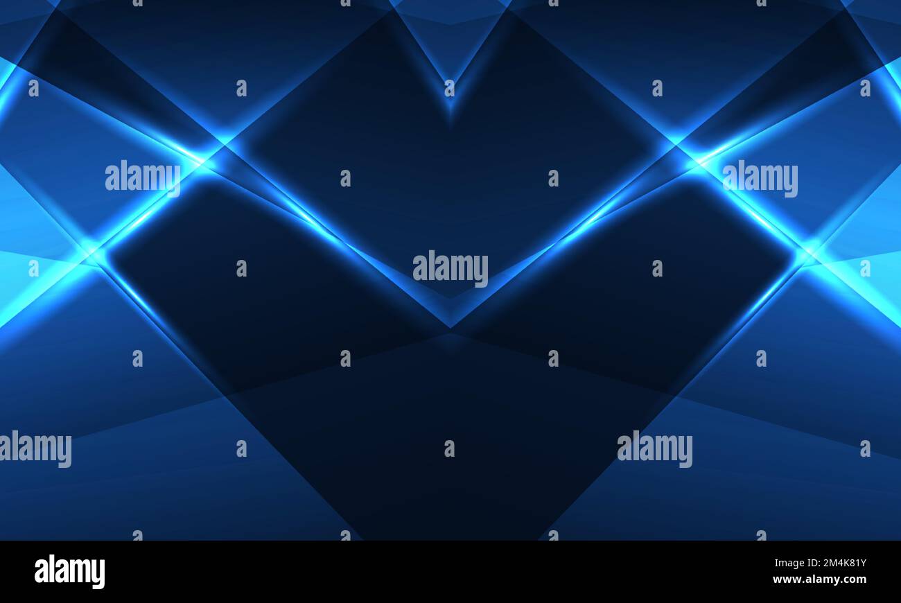 Blue modern trendy abstract background with diagonal geometric shapes ...