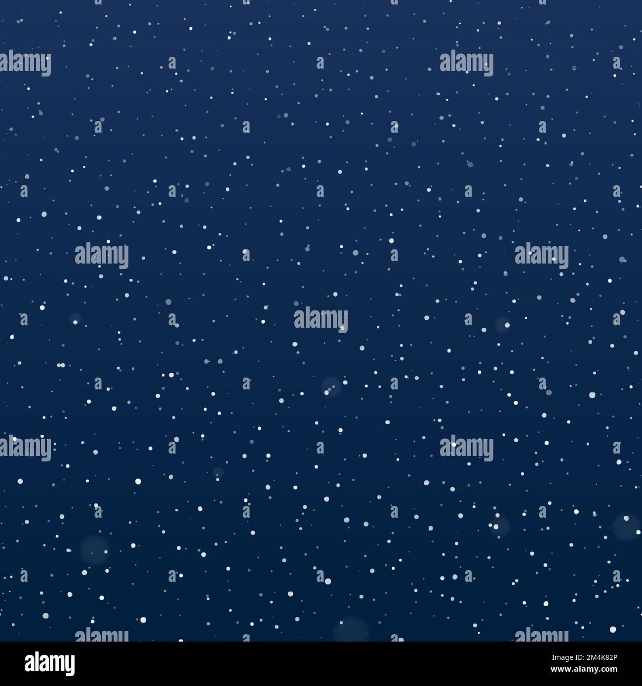 Snowfall at night. Falling snowflakes on dark background. Galaxy stars ...