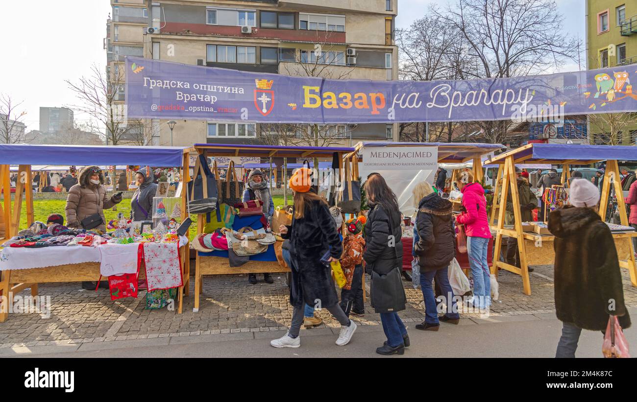 Belgrade, Serbia - December 18, 2022: Winter Market Art and Craft ...