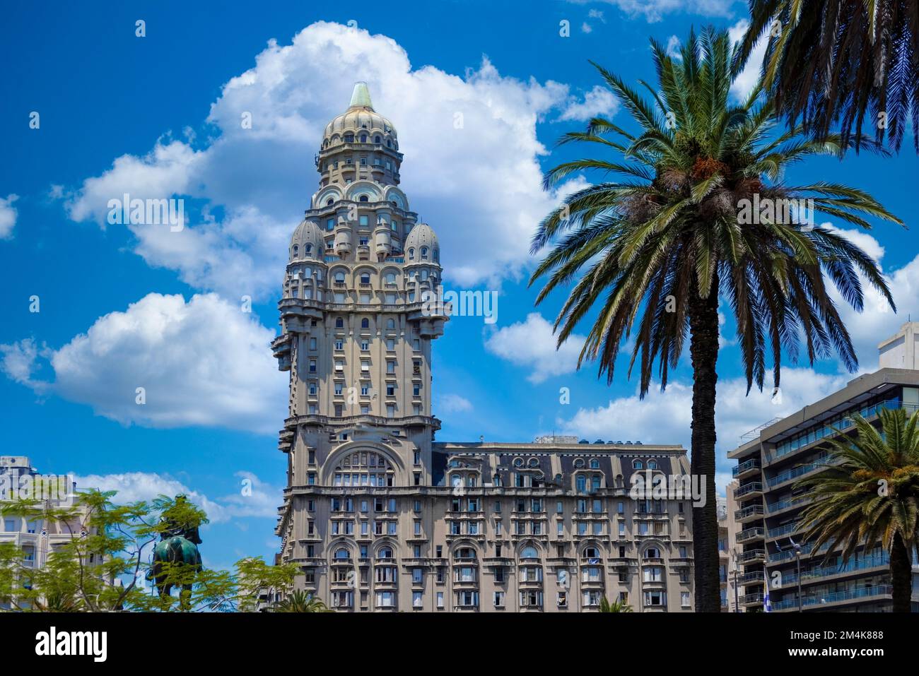 Uruguay, Montevideo Independence Square in historic city center, a ...