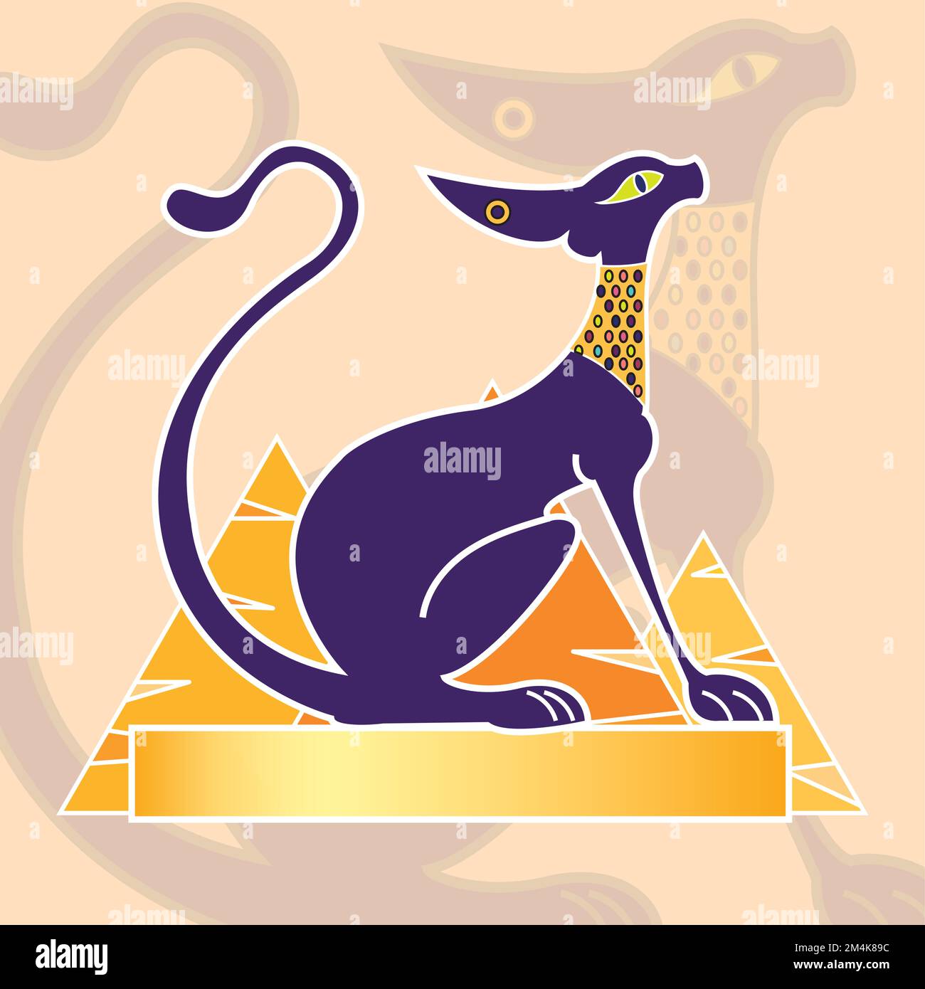 Egyptian cat art hi-res stock photography and images - Alamy