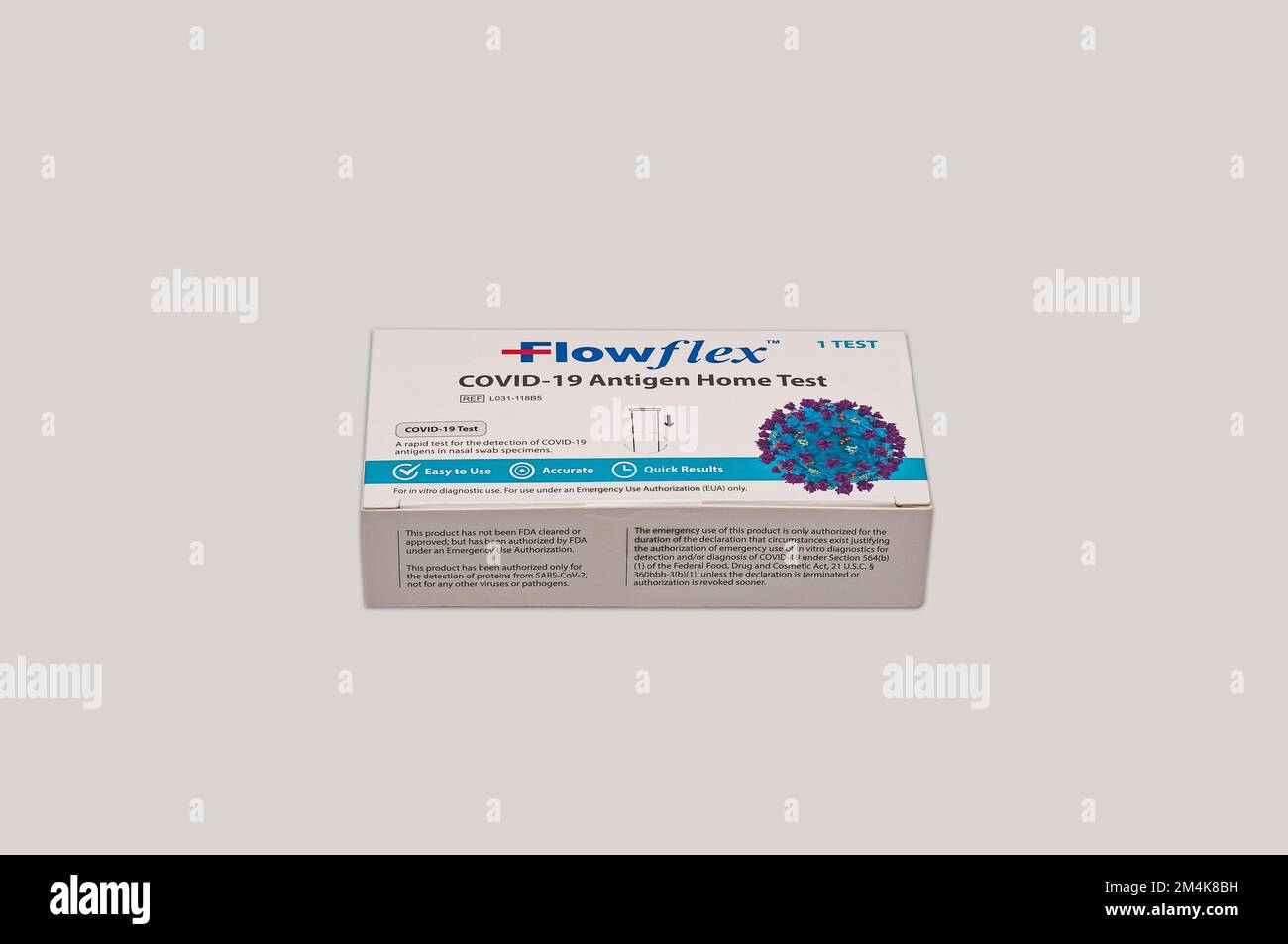 A single Flowflex Home COVID-19 Test Kit Package sent free on request ...