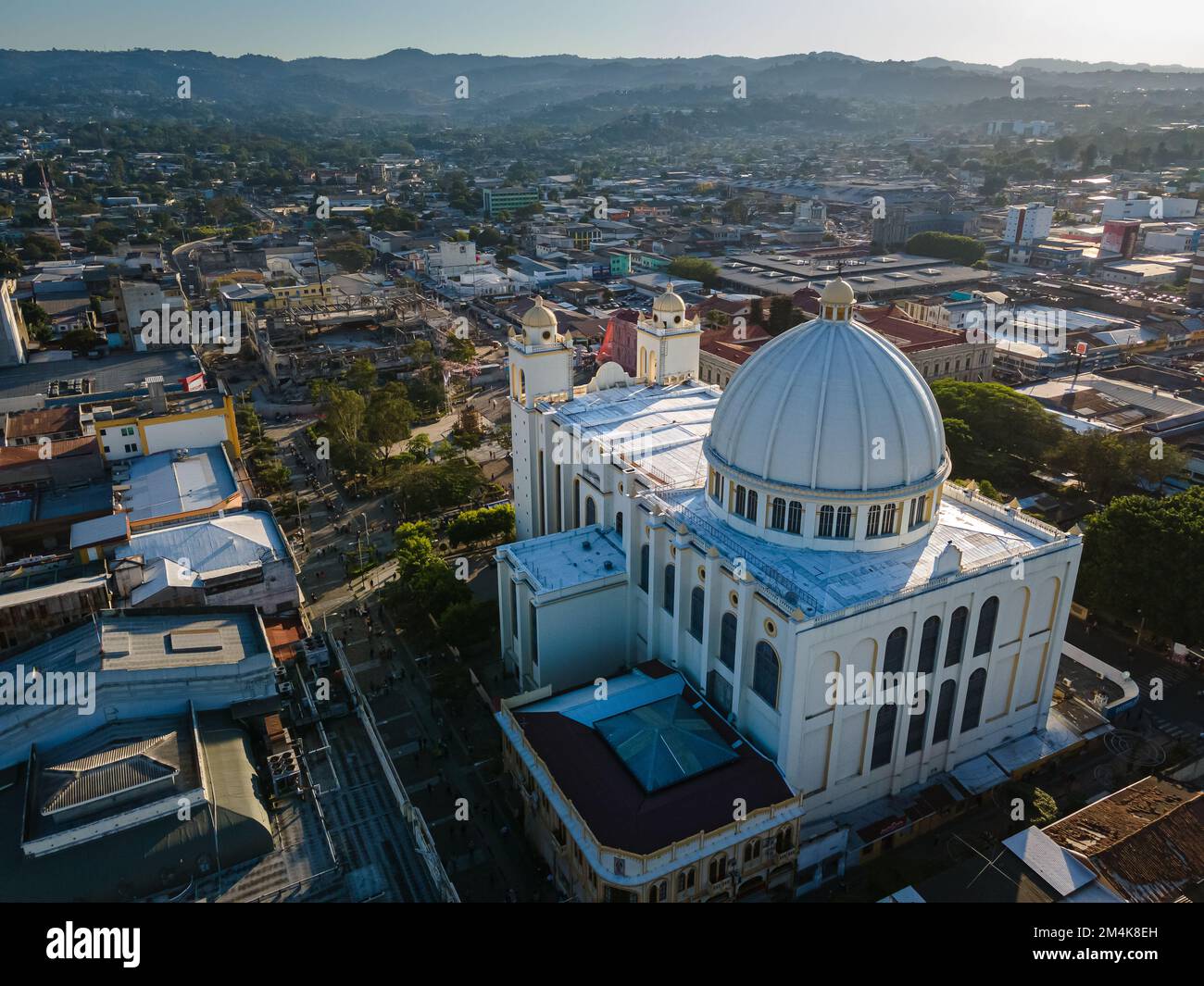 Beautiful aerial view of the City of San Salvador, capital of El ...