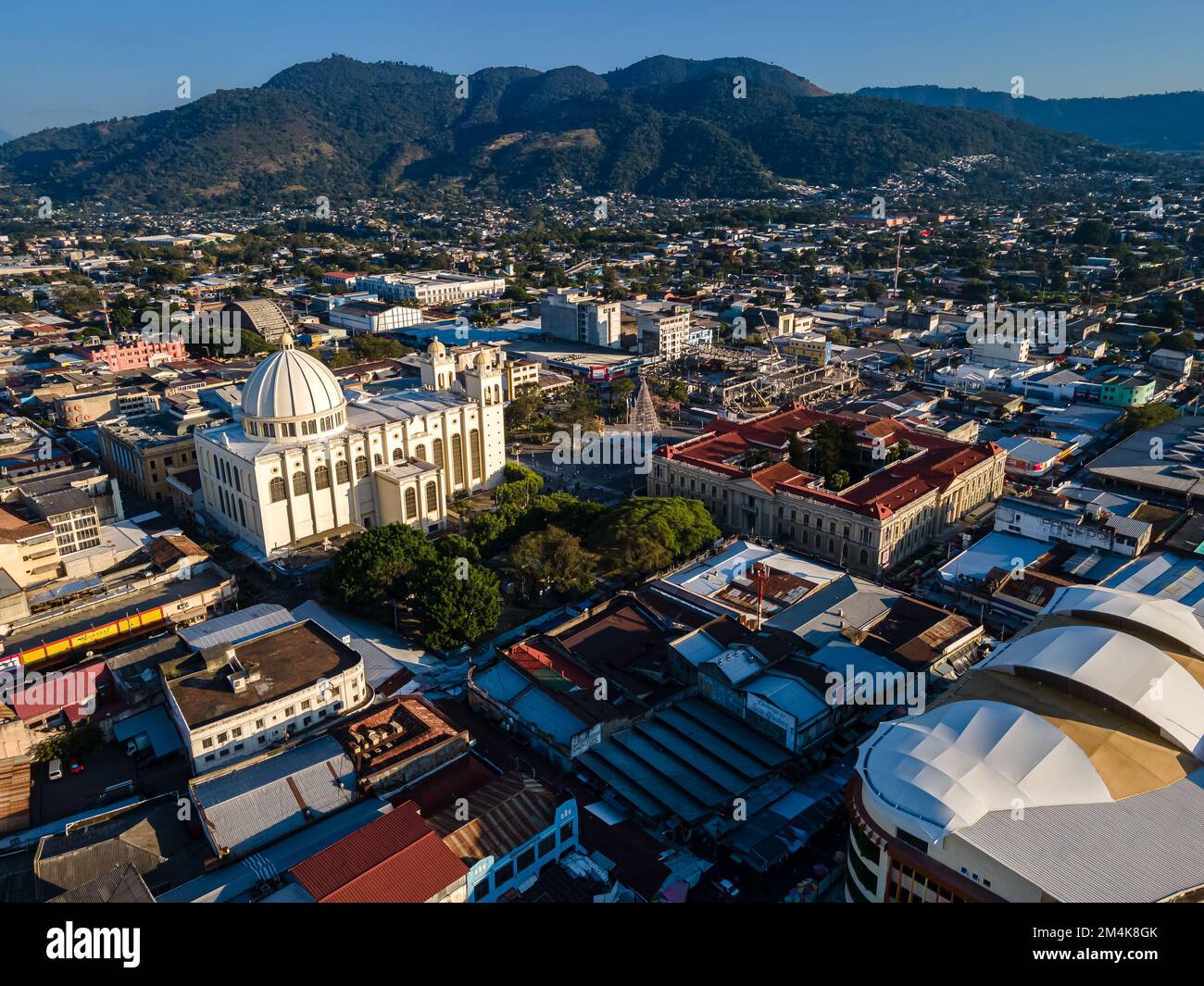 Beautiful aerial view of the City of San Salvador, capital of El ...