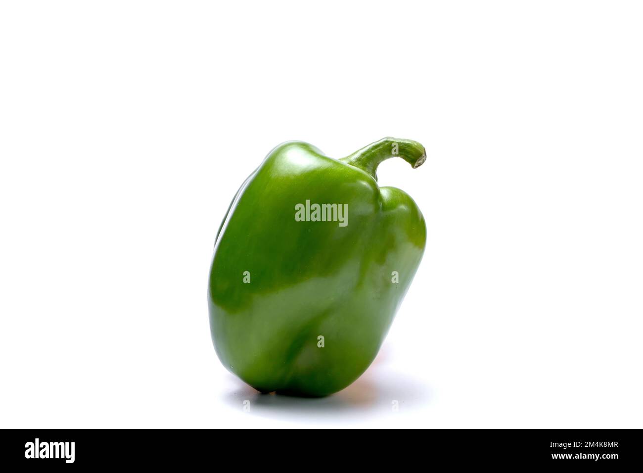 Green Bell pepper isolated on white. With clipping path. Peppers ...
