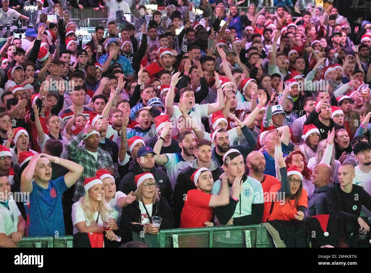 England fans at Boxpark, Wembley, London this evening to watch FIFA ... England fans at Boxpark, Wembley, London this evening to watch FIFA ...