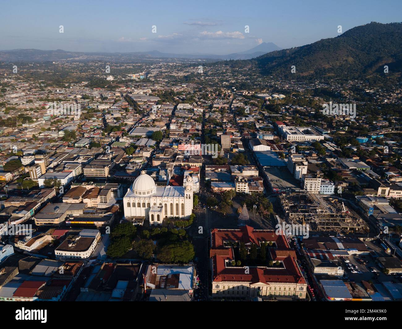 Beautiful aerial view of the City of San Salvador, capital of El ...