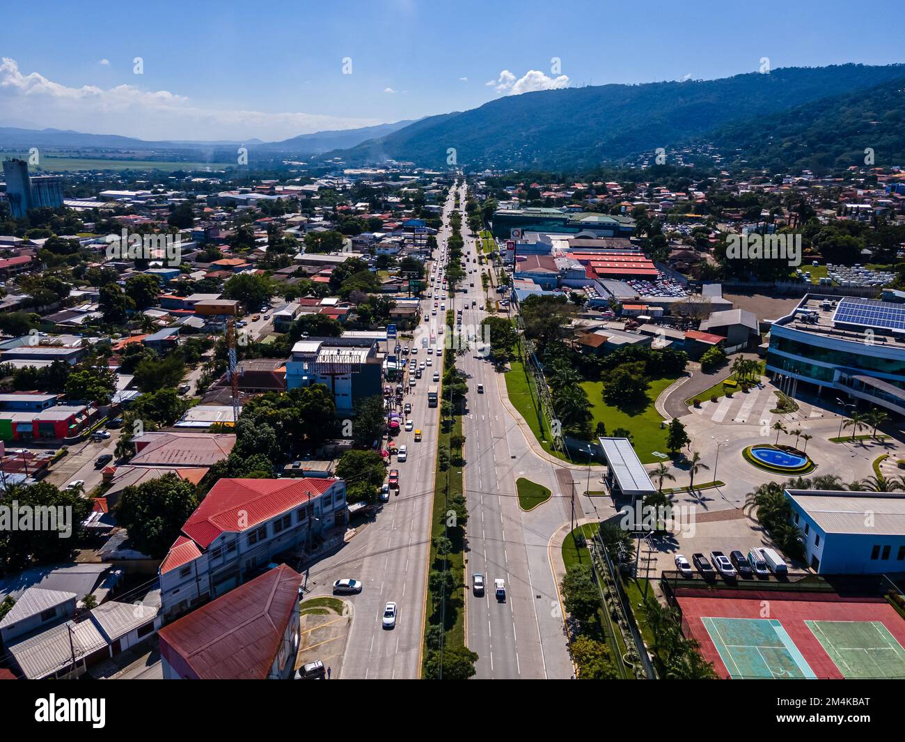 Beautiful aerial view of the City of San Salvador, capital of El ...