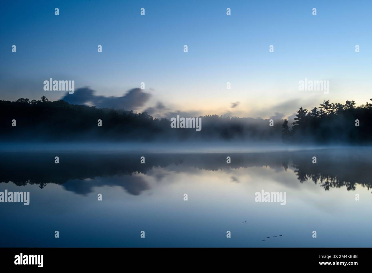 George Lake at dawn, Killarney Provincial Park, Ontario, Canada Stock ...